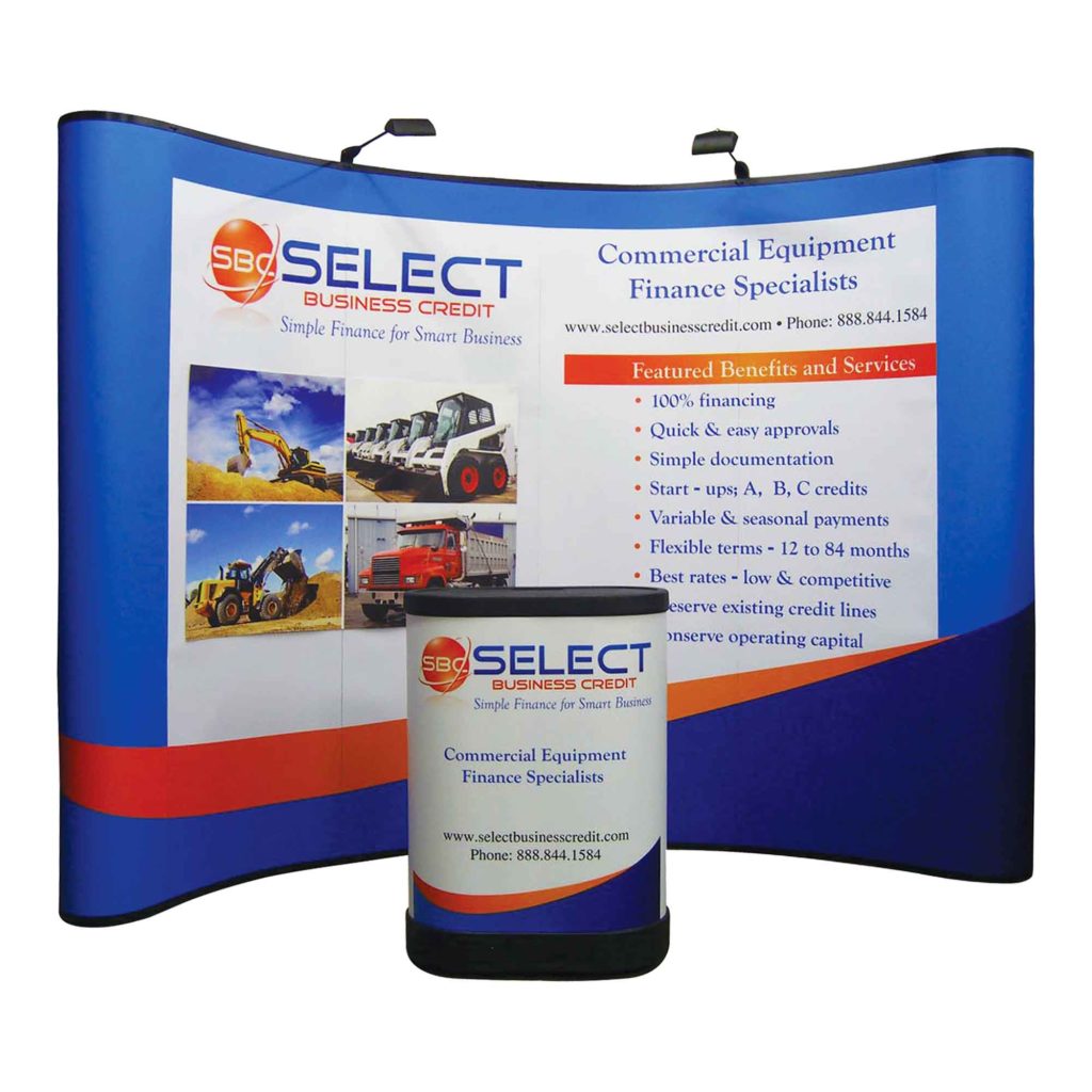 10' Curved Pop Up Display | Trade Show Displays | Irvine Orange County Ca