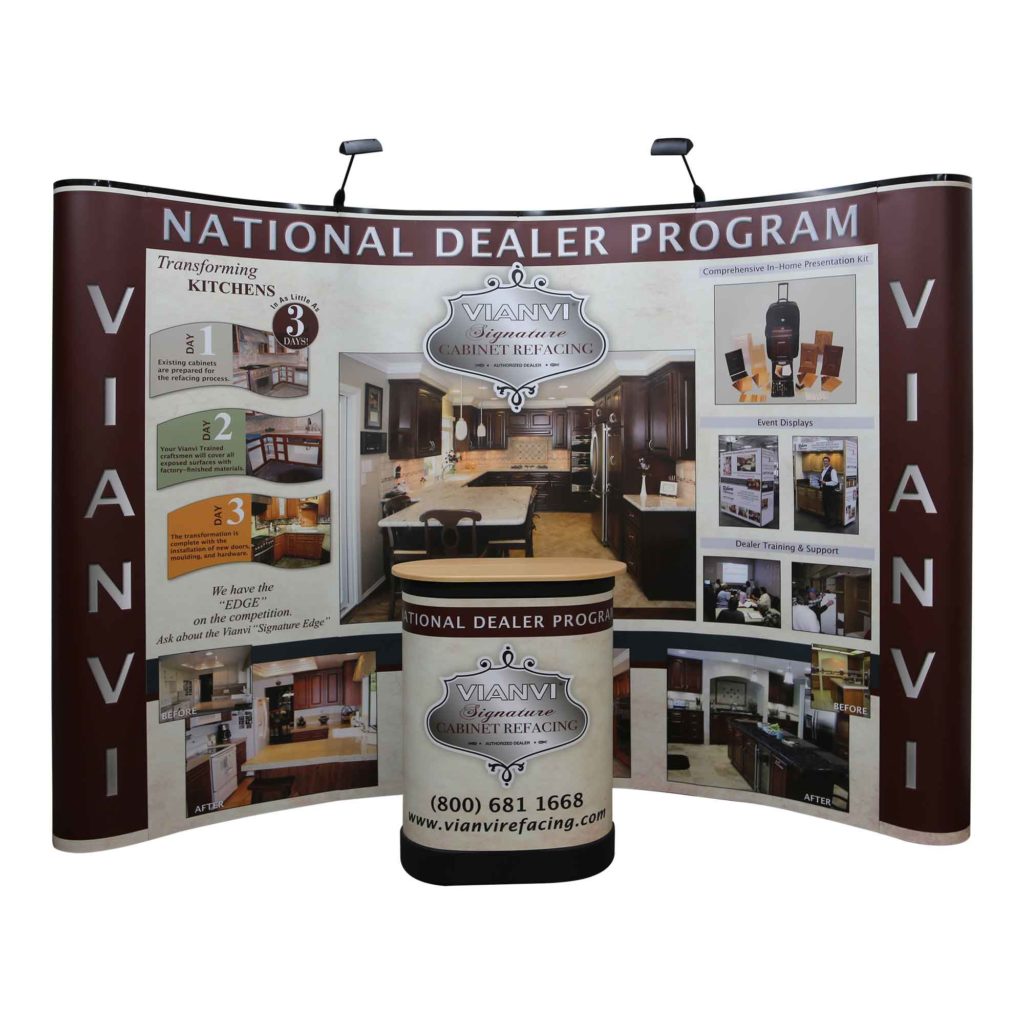 10' Curved Pop Up Display | Trade Show Displays | Irvine Orange County Ca