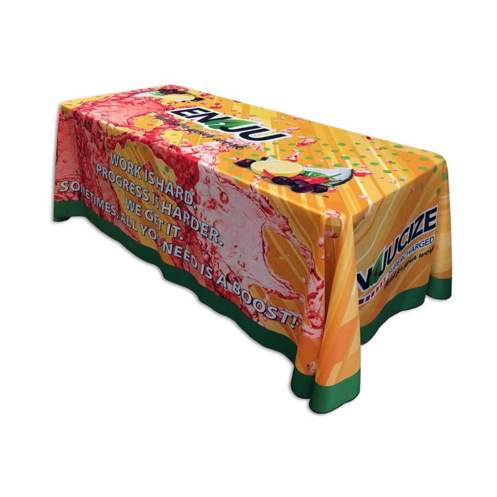 6 ft. Table Throws - Full Back Custom Print Dye-Sublimated - Irvine Printing & Displays