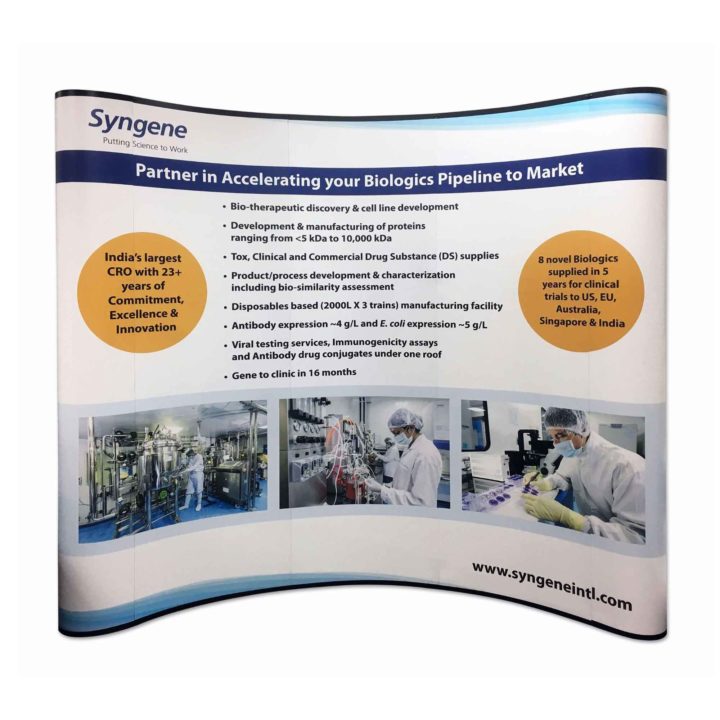 8' Curved Pop Up Display | Trade Show Displays | Irvine Orange County Ca