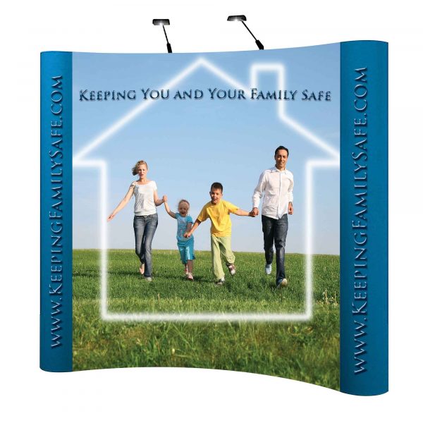 8' Curved Pop Up Display | Trade Show Displays | Irvine Orange County Ca
