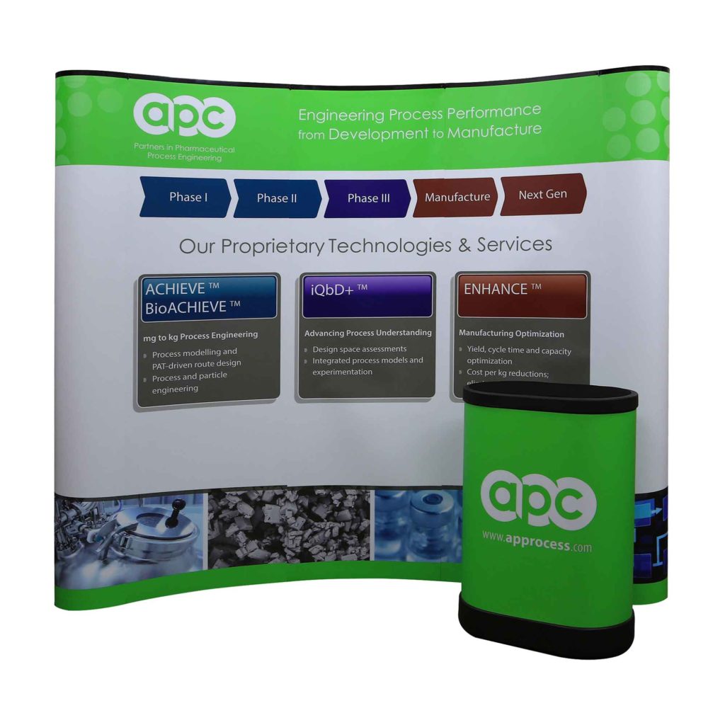 8' Curved Pop Up Display | Trade Show Displays | Irvine Orange County Ca