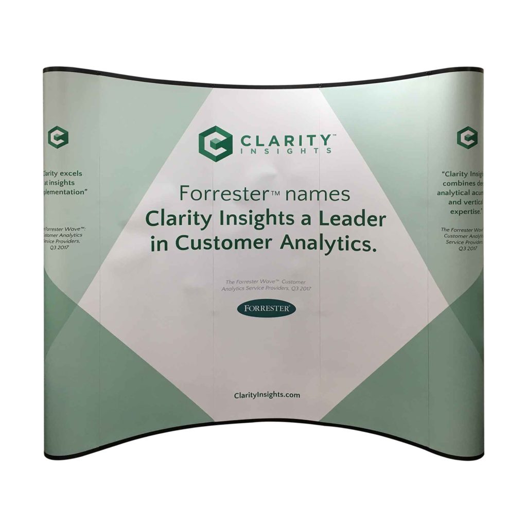8' Curved Pop Up Display | Trade Show Displays | Irvine Orange County Ca