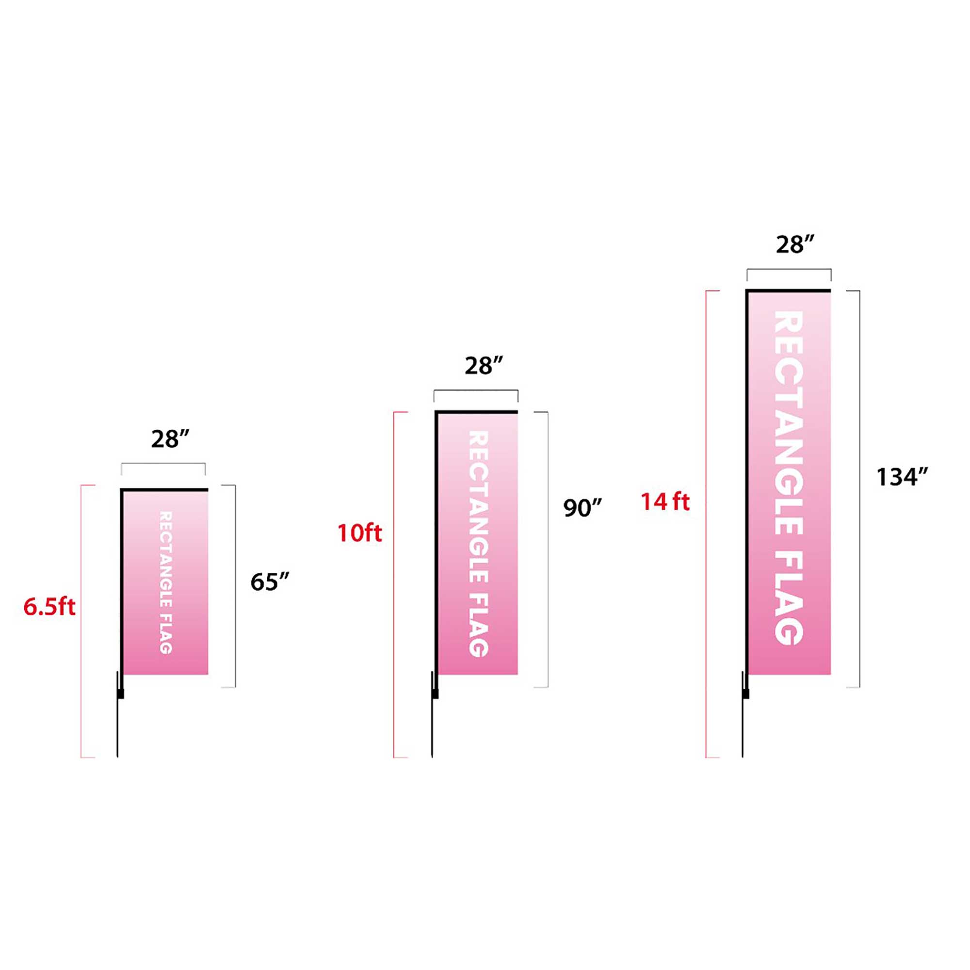 Premium Rectangle Flags – Irvine Printing